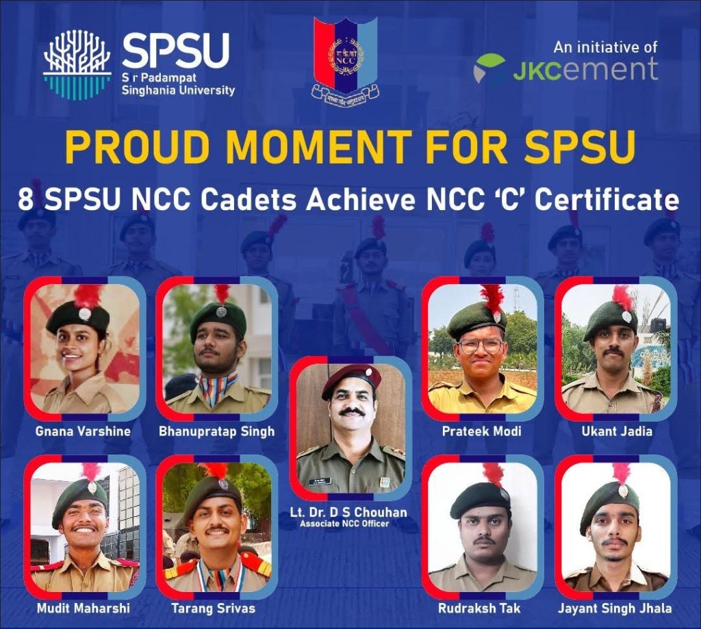 SPSU Cadets Excel in NCC ‘C’ Certificate Examination - SPSU
